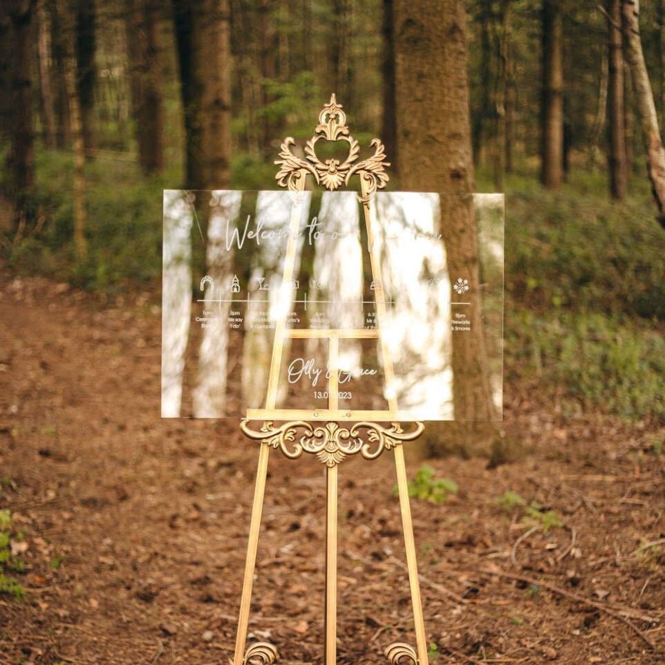 Personalised Wedding Timeline Acrylic Engraved Order Of The | Etsy