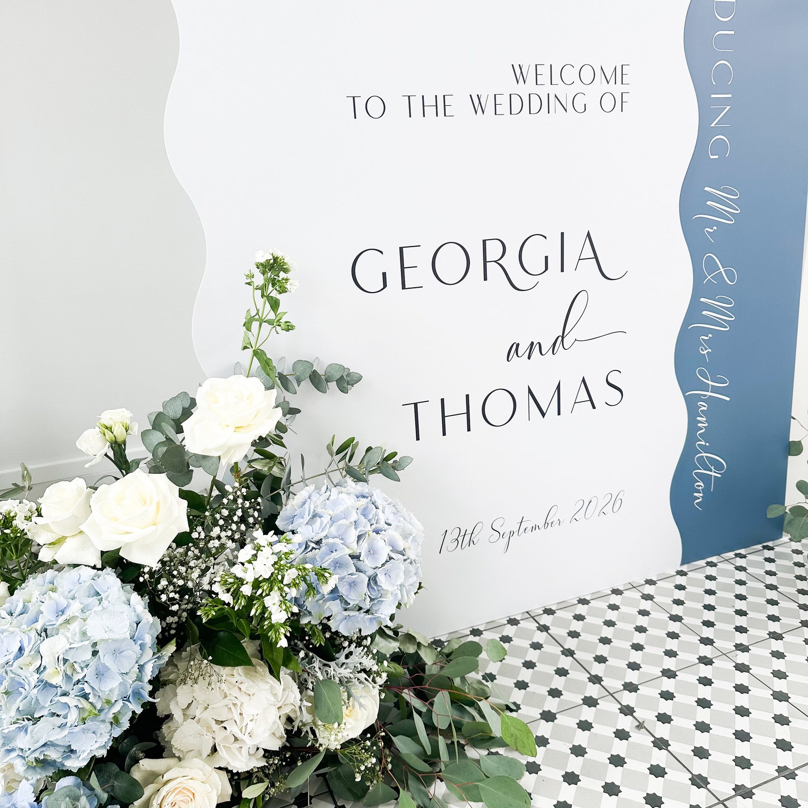 Personalised Wedding Welcome Signs Duo - Extra Large Luxury Decor - Etsy UK