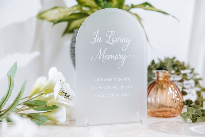 In Loving Memory Wedding Plaque Engraved Remembrance Sign - Etsy
