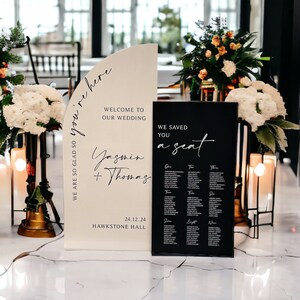 Wedding Duo Welcome Sign & Table Plan, Personalised Luxury Venue ...