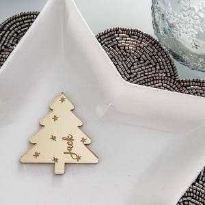 Christmas Tree Wedding Place Cards, Personalised Festive Place Names ...