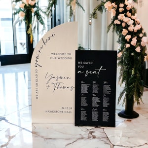 Wedding Duo Welcome Sign & Table Plan, Personalised Luxury Venue ...