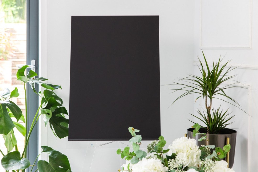 Black Plain Acrylic Sign, Blank Signs, 3mm Clear, White, Beige, Frosted ...