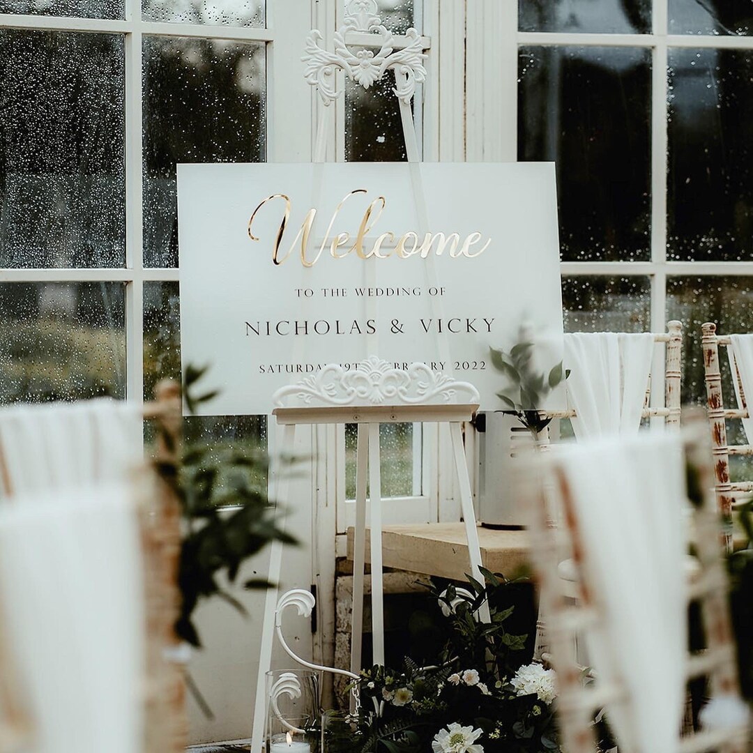 Wedding Welcome Sign, Personalised Welcome Signs, Venue Sign, Luxury ...