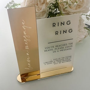 Audio Guestbook Wedding Sign, Audio Booth Sign, Leave A Message Phone ...