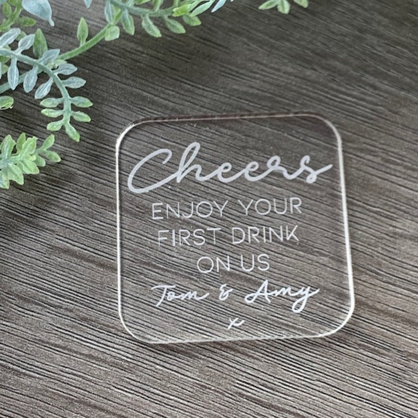 Personalised Wedding Favours Drinks Token Bespoke Favours | Etsy