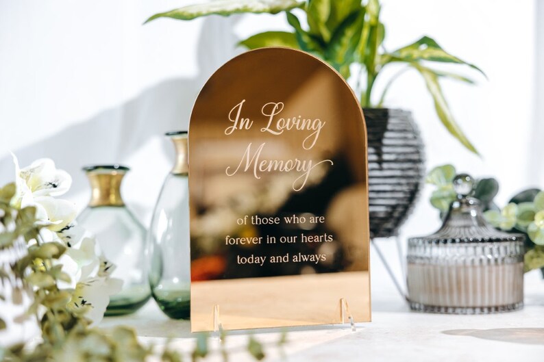 In Loving Memory Wedding Plaque Engraved Remembrance Sign - Etsy