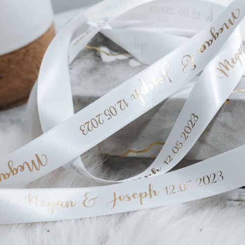 Wedding 15mm Personalised Printed Ribbon Wedding Gift Wrap - Etsy Australia