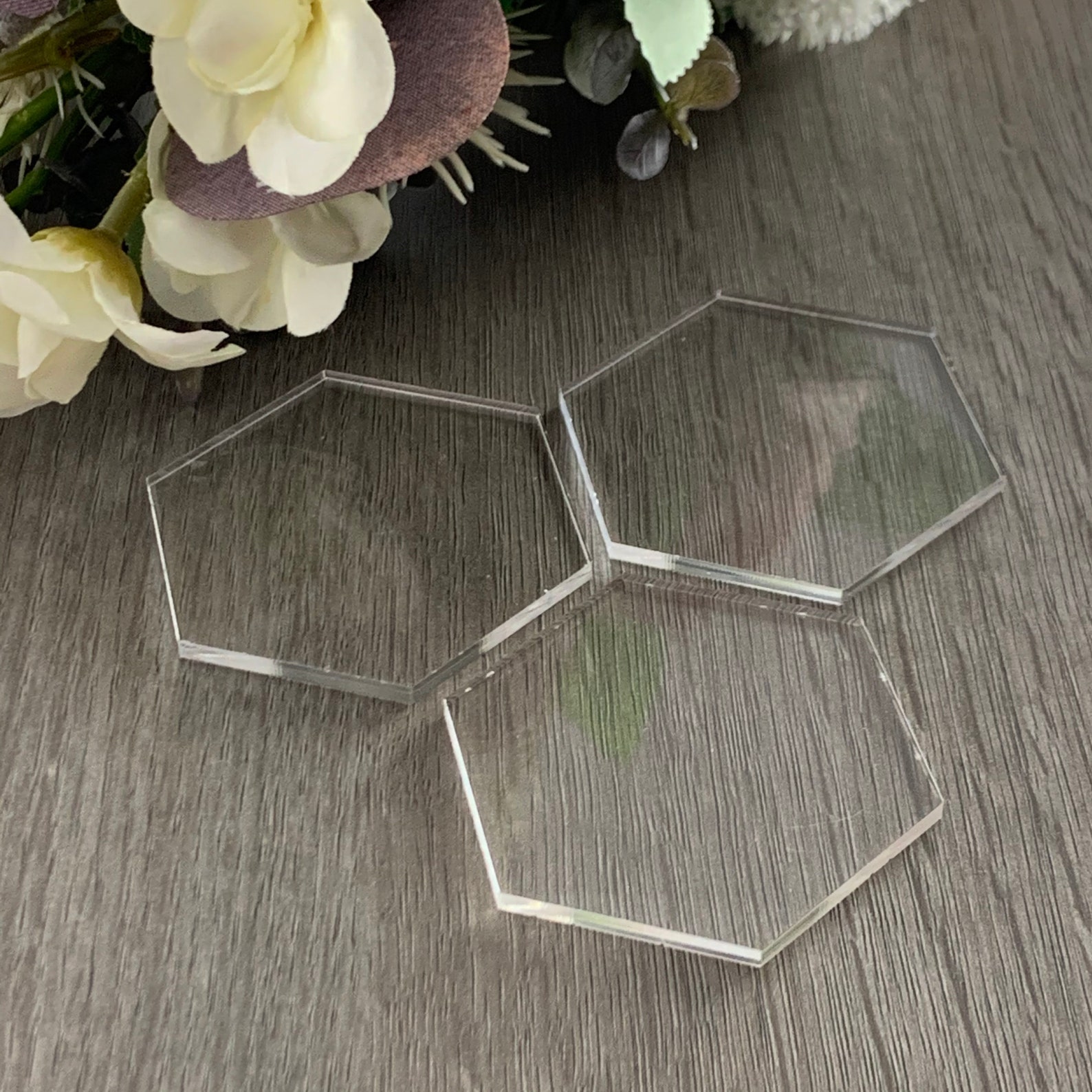 Clear Blank Acrylic Hexagon Blank Pieces 3mm Acrylic Hexagon - Etsy