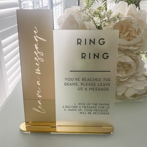 Audio Guestbook Wedding Sign, Audio Booth Sign, Leave A Message Phone ...