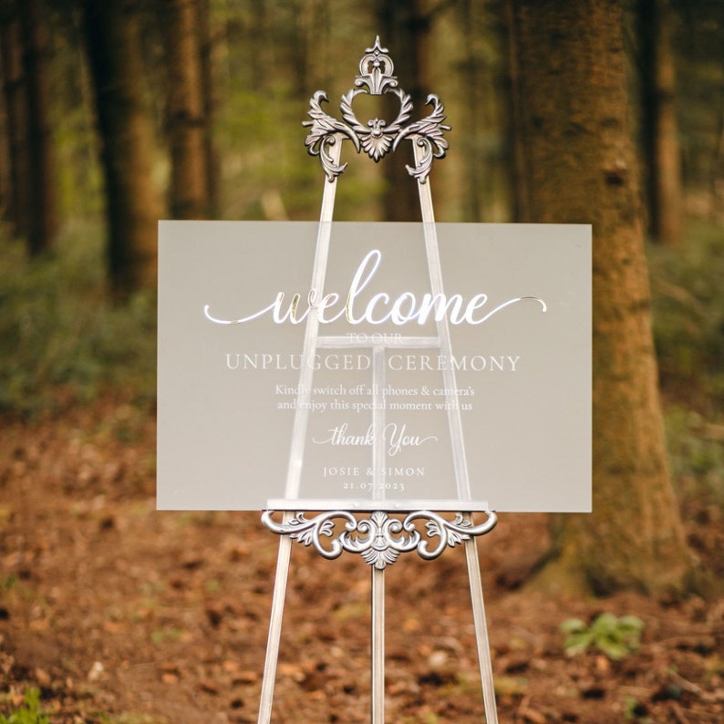 Welcome to Our Unplugged Ceremony Wedding Sign Luxury Wedding - Etsy
