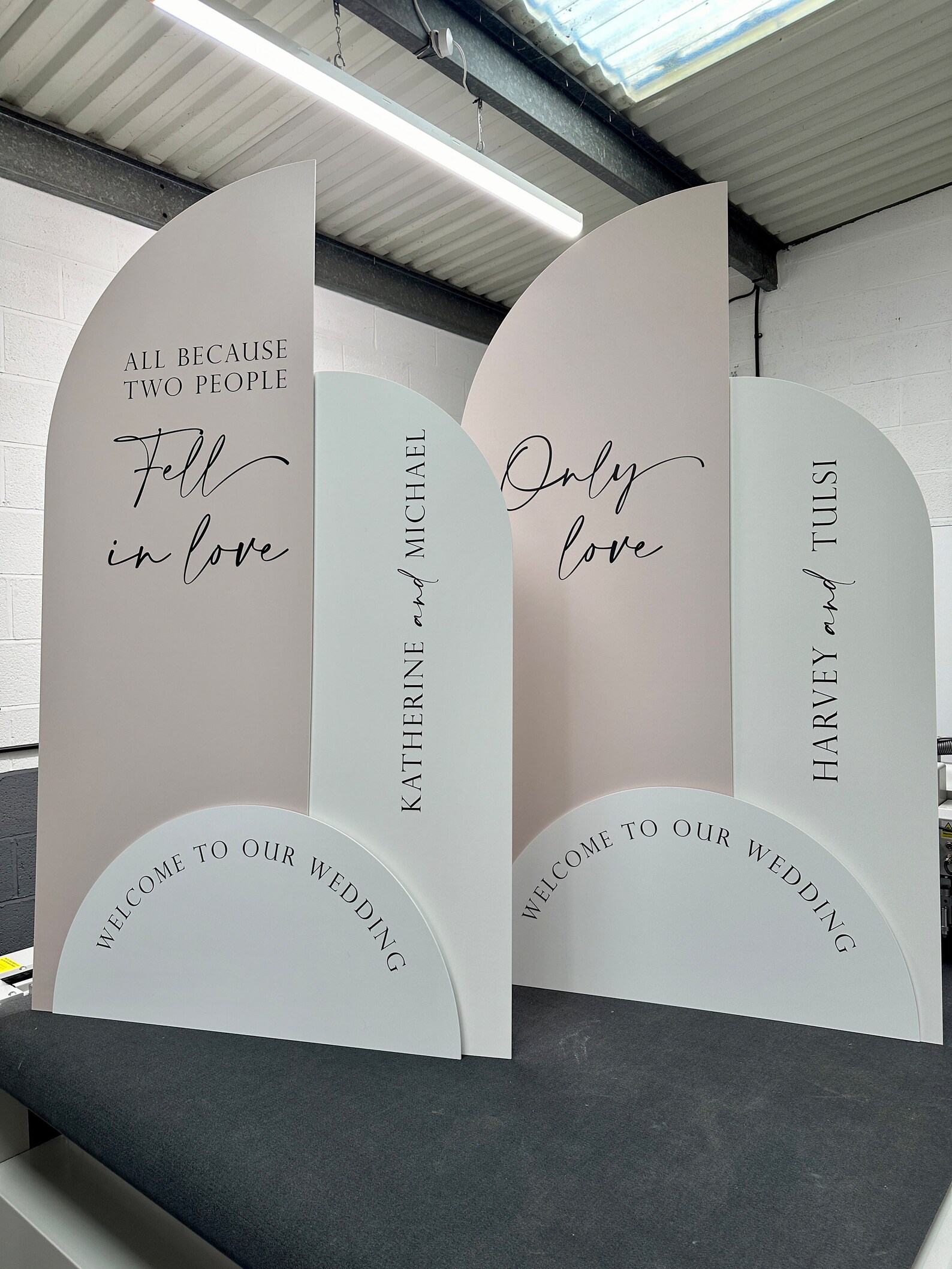 Extra Large Personalised Wedding Welcome Sign Installation, Only Love ...