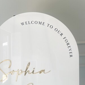 Wedding Welcome Sign, Dome Top Personalised Luxury Wedding Ceremony ...