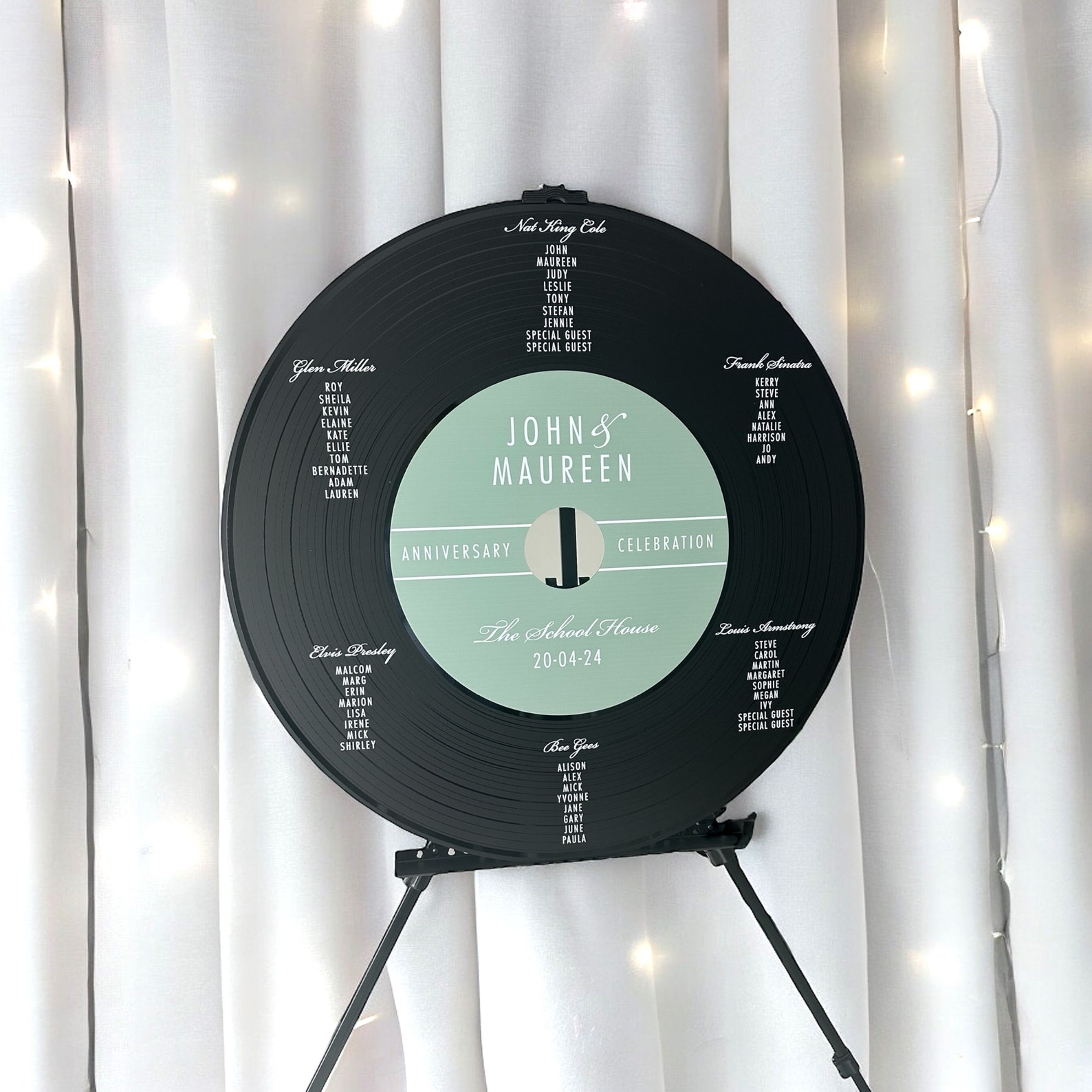 Vinyl Record Wedding Table Plan, Music Themed Wedding Décor, Retro ...