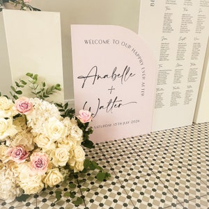 Extra Large Wedding Welcome Sign & Table Plan Sail Duo, Personalised ...