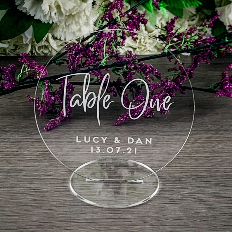 Acrylic Table Numbers Luxury Wedding Décor Circle Clear - Etsy Australia