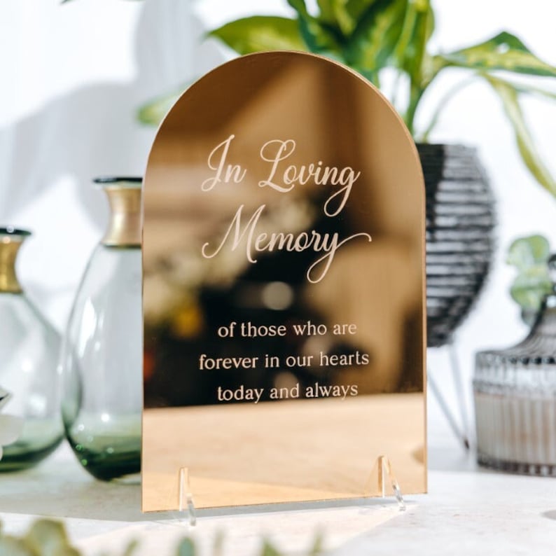 In Loving Memory Wedding Plaque Engraved Remembrance Sign - Etsy