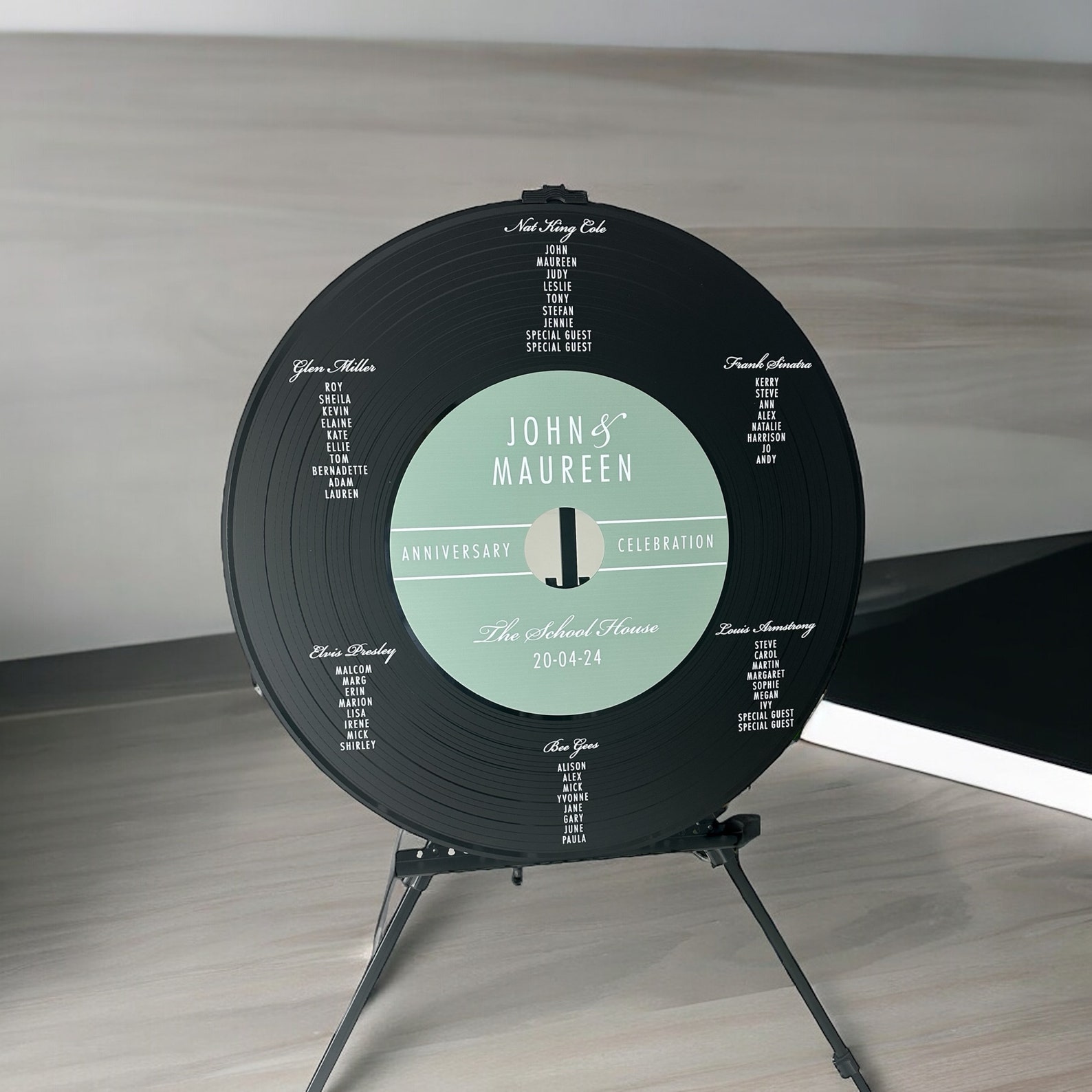 Vinyl Record Wedding Table Plan, Music Themed Wedding Décor, Retro ...