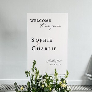 Black & White Wedding Welcome Sign, Personalised Welcome Plaque, Any ...