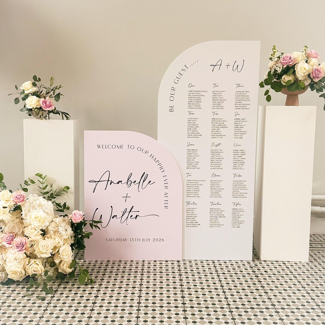 Wedding Welcome Sign & Table Plan: Personalised Venue Duo (extra Large ...