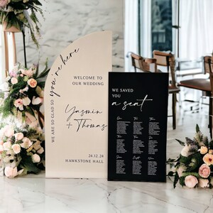 Wedding Duo Welcome Sign & Table Plan, Personalised Luxury Venue ...