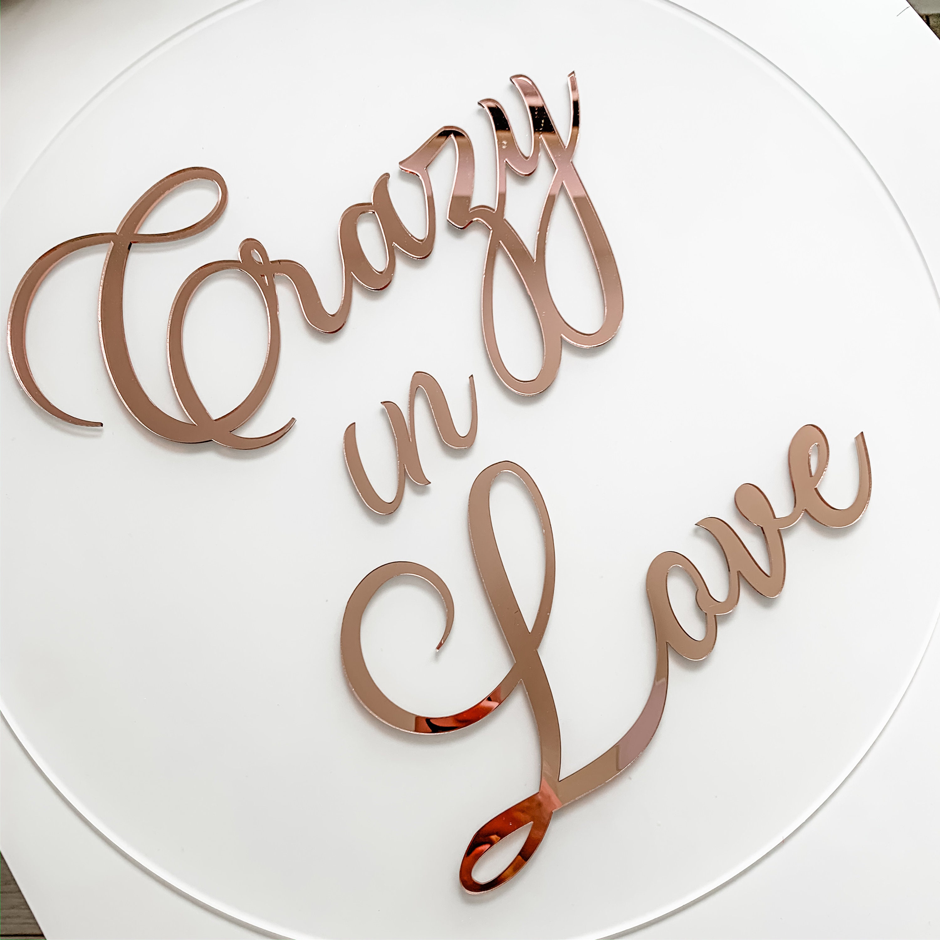 Crazy in Love Wedding Sign Wedding Signs Circular Wedding - Etsy UK