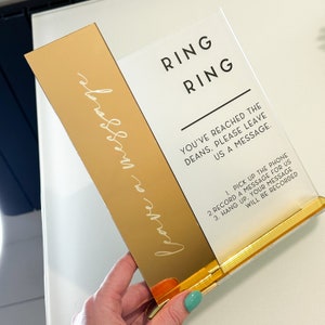 Audio Guestbook Wedding Sign, Audio Booth Sign, Leave A Message Phone ...