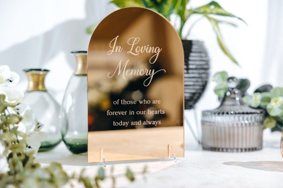 In Loving Memory Wedding Plaque Engraved Remembrance Sign - Etsy
