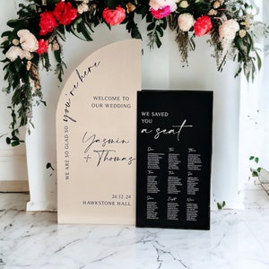 Wedding Duo Welcome Sign & Table Plan, Personalised Luxury Venue ...