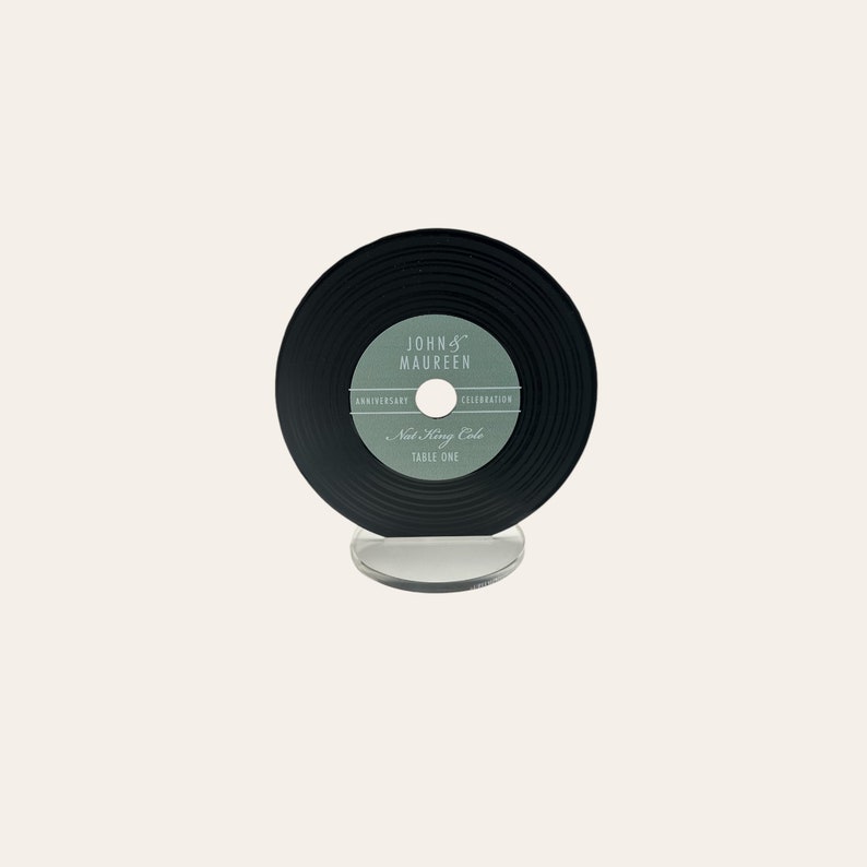 Vinyl Record Wedding Table Numbers: Rock & Roll Style (with Stand ...