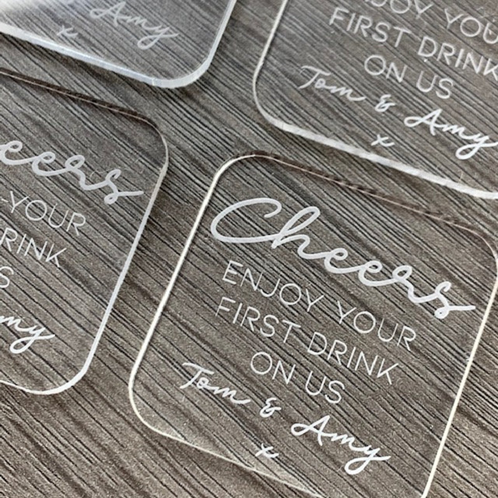 Personalised Wedding Favours Drinks Token Bespoke Favours | Etsy