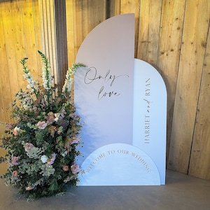 Extra Large Personalised Wedding Welcome Sign Installation, Only Love ...