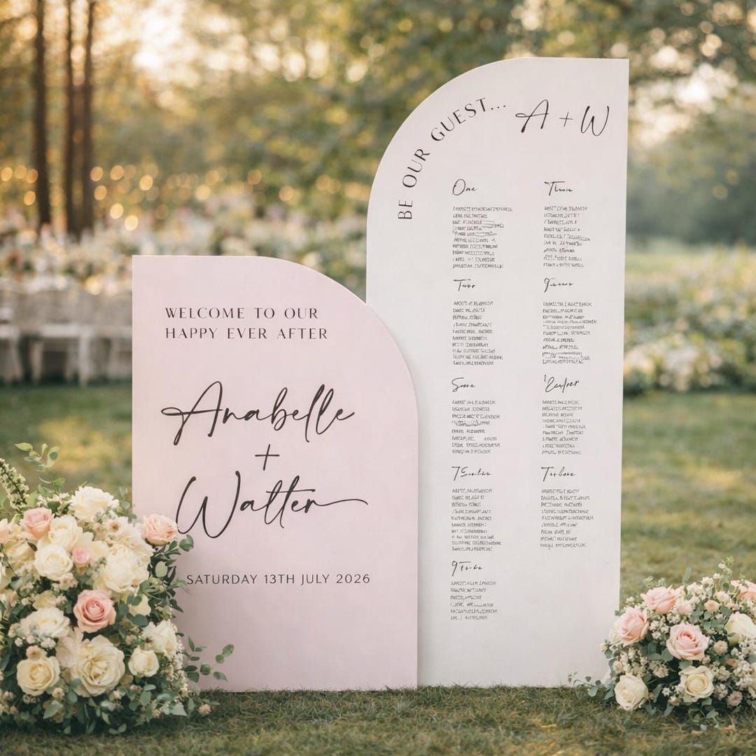 Wedding Welcome Sign & Table Plan: Personalised Venue Duo (extra Large ...