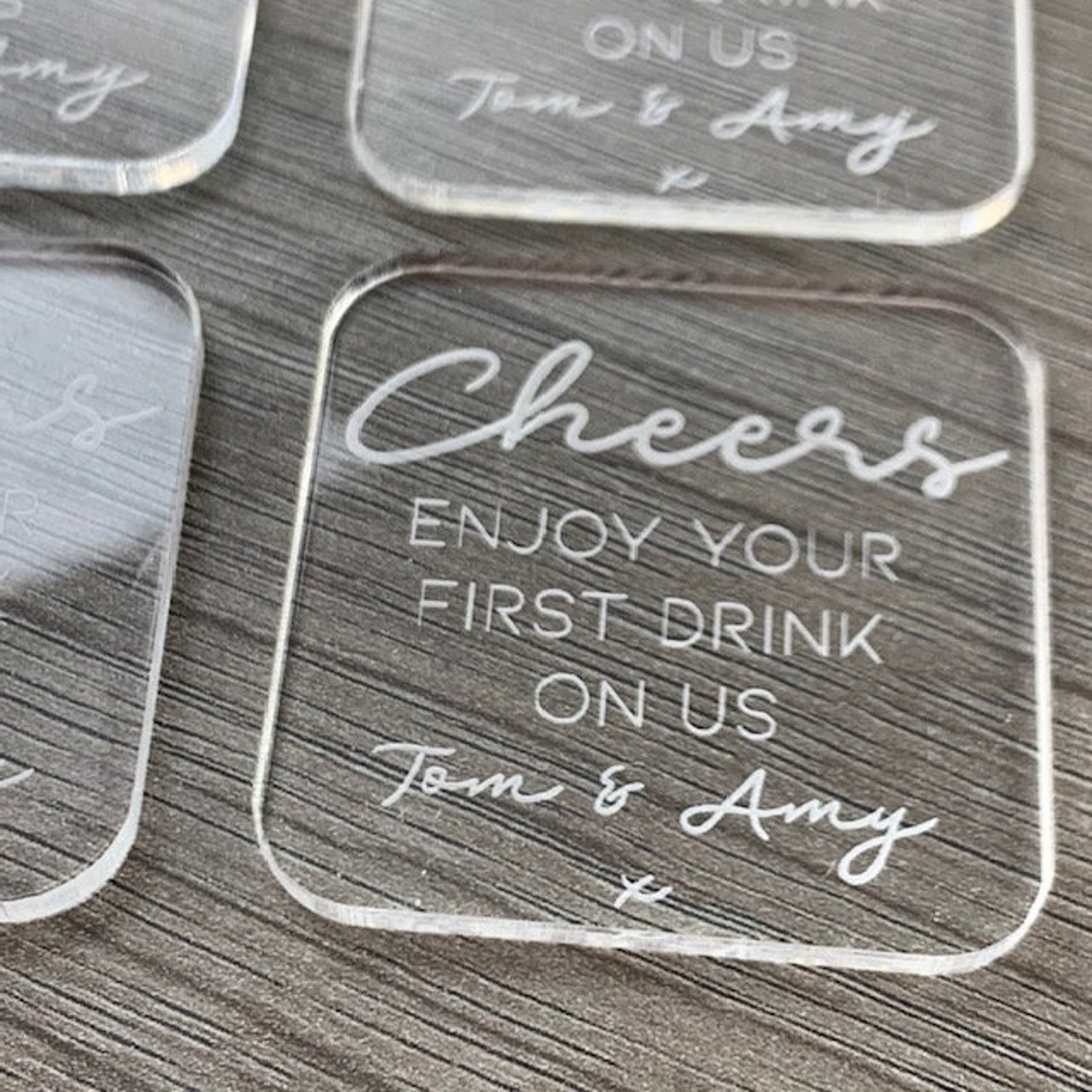 Personalised Wedding Favours Drinks Token Bespoke Favours | Etsy
