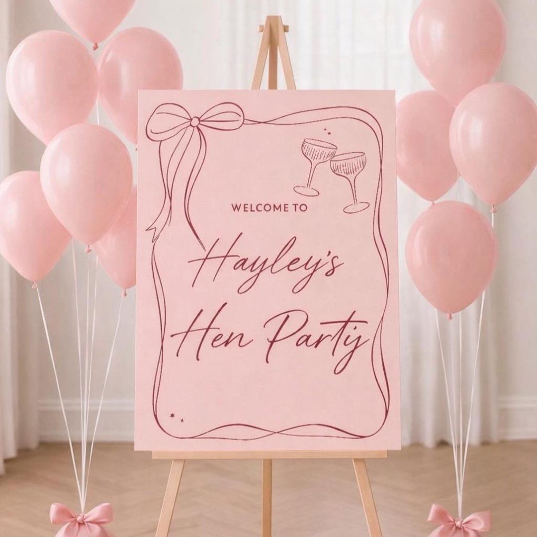 Personalised Hen Party Weekend Welcome Sign: Custom Names & Text - Etsy UK