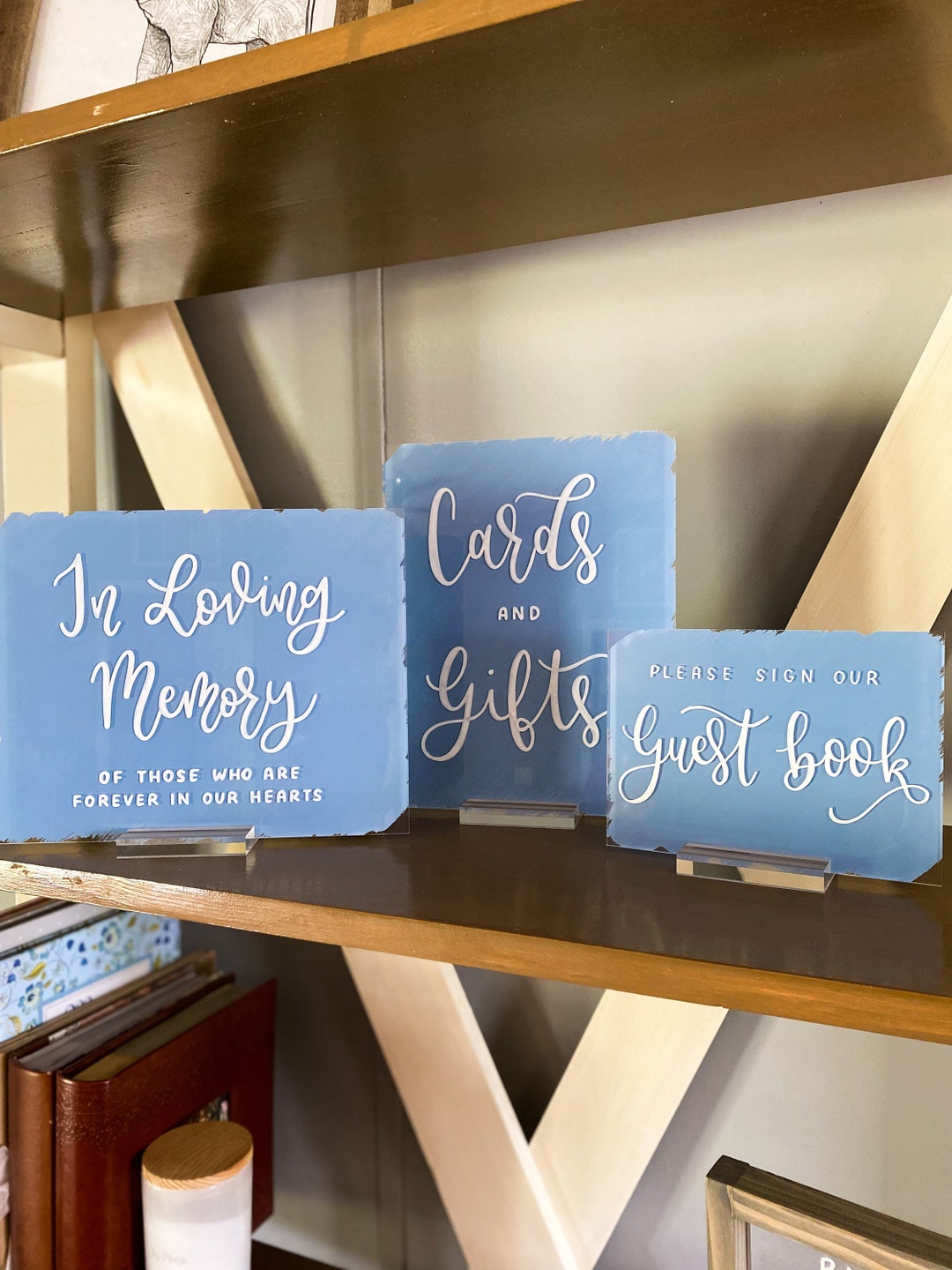 Custom Acrylic Sign / Painted Acrylic Signs / Painted Acrylic Wedding ...