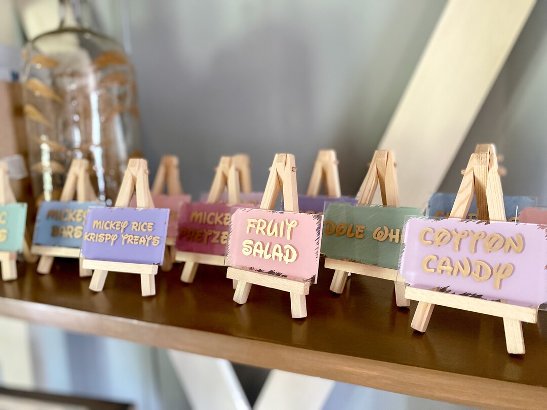 Disney Food Name Signs / Disney Food Tags / Food Labels / Disney Party ...