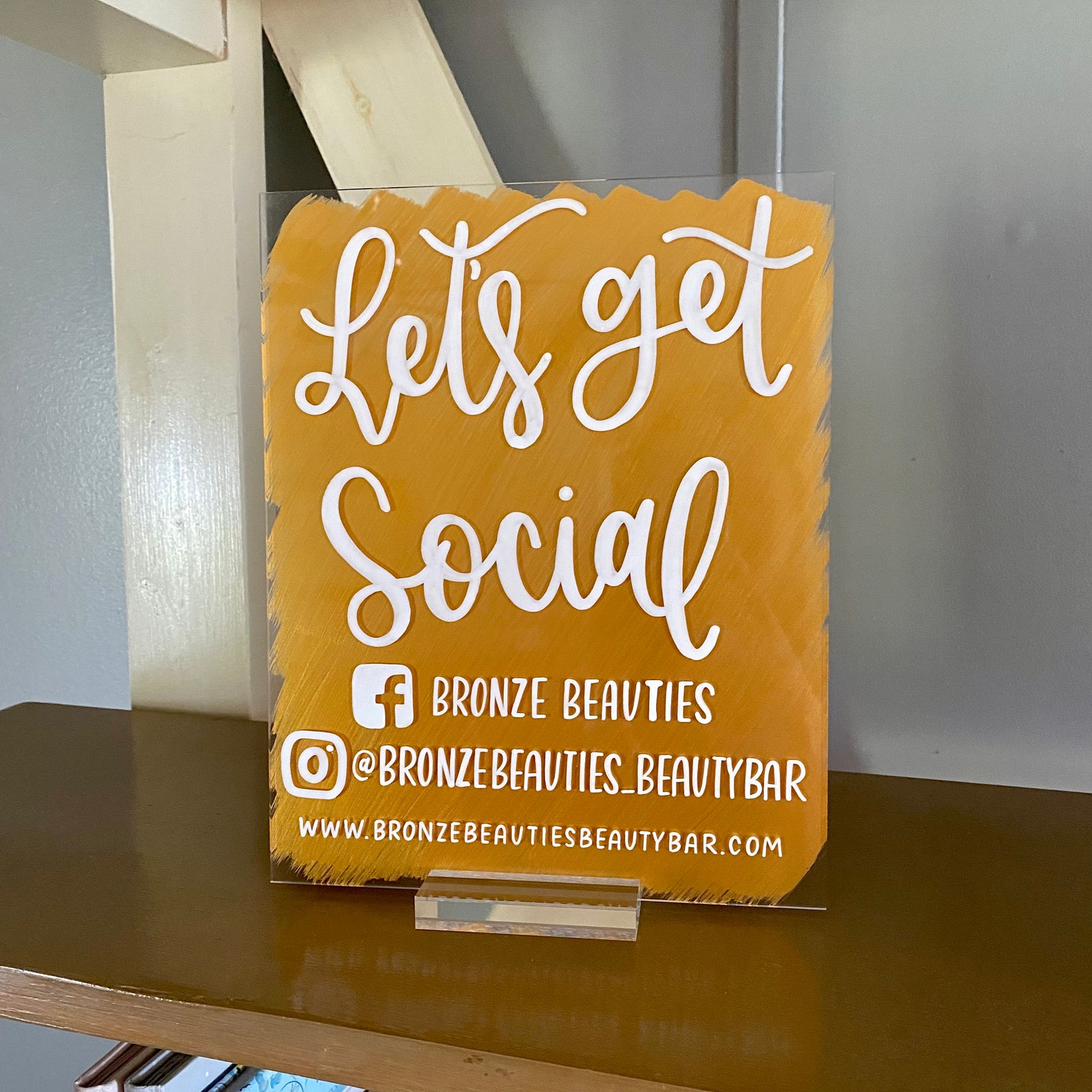 Social Media Sign Business / Let's Get Social Sign / - Etsy