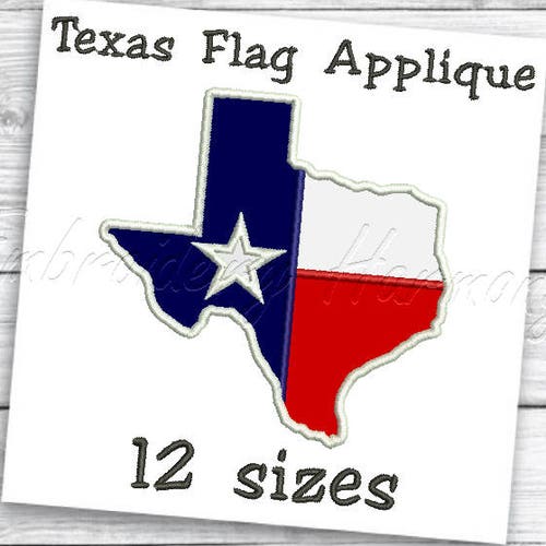 Texas Flag Star Embroidery Design Instant Download - Etsy