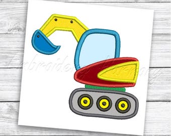 Excavator Machine Embroidery Design - Etsy