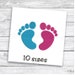 Baby Feet Embroidery Design - 10 SIZES Machine Embroidery File ...