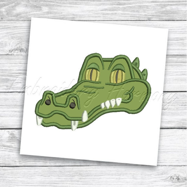 Alligator Applique Embroidery Design 8 SIZES Machine - Etsy