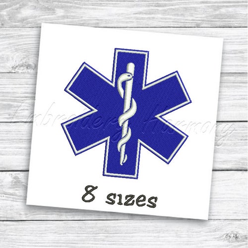 Star of Life Machine Embroidery Design Embroidery Designs - Etsy