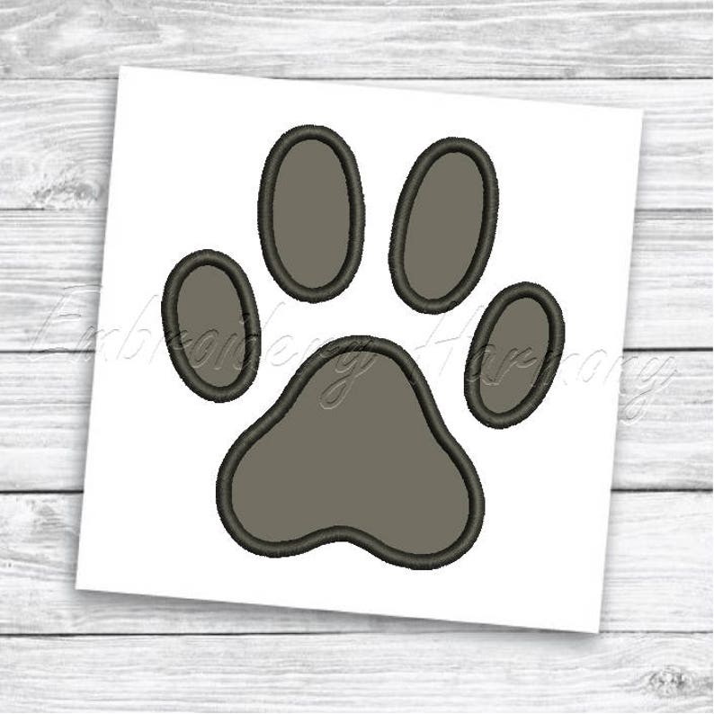 Paw Print Applique Design Paw Print Embroidery Design Dog - Etsy