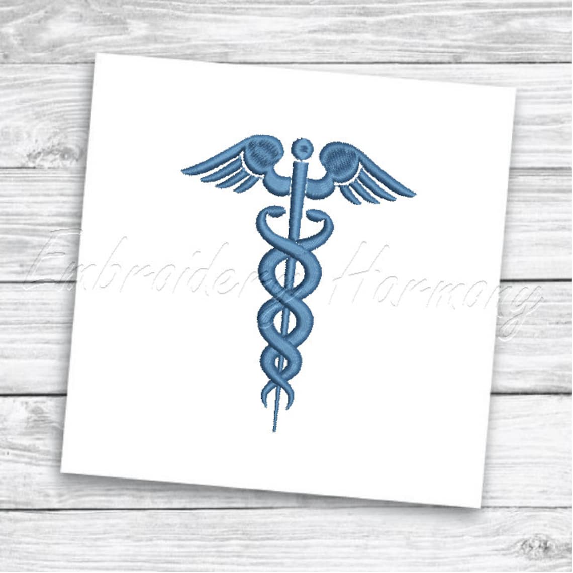 Caduceus Embroidery Design, Medical Caduceus Embroidery Designs ...