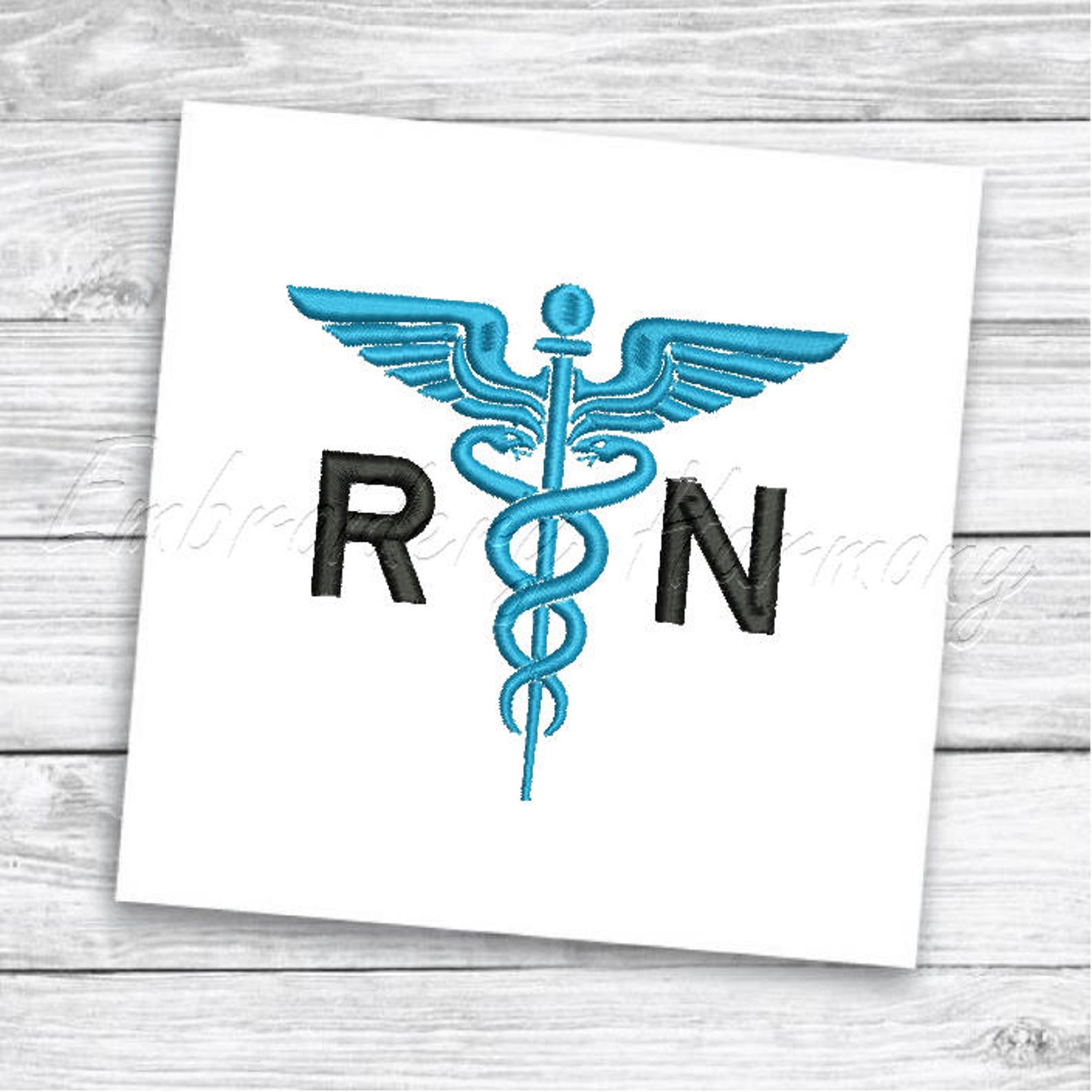 Registered Nurse Embroidery Design - 6 SIZES Machine Embroidery File ...