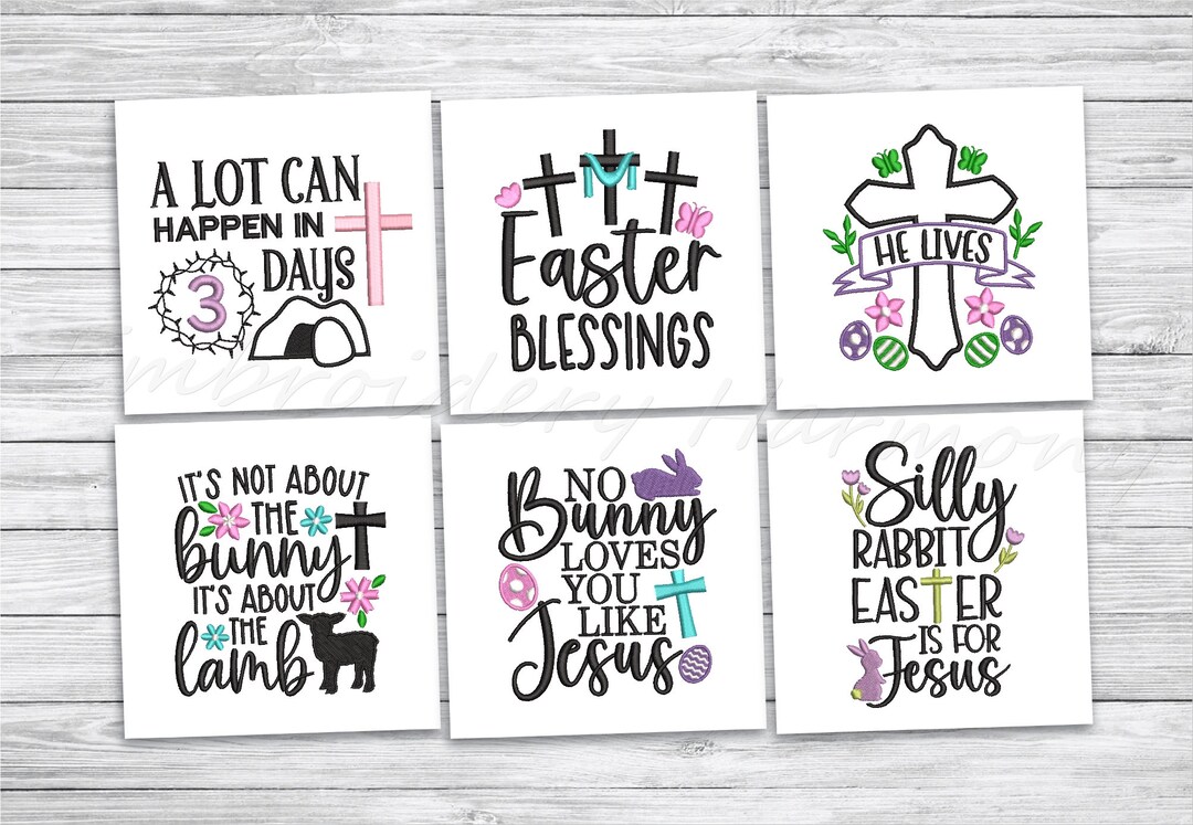 Easter Quotes Embroidery Designs - Religious Sayings, Jesus Embroidery ...