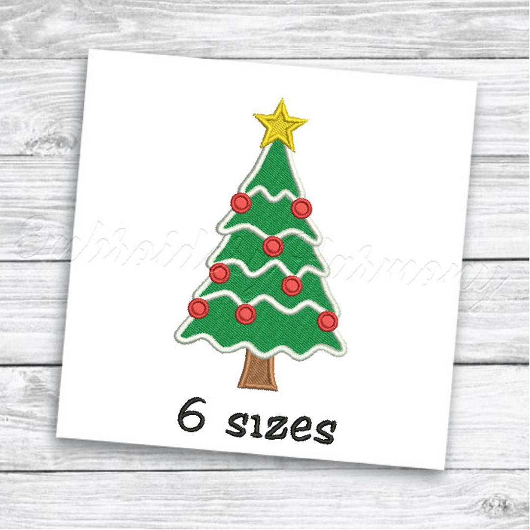 Christmas Tree Embroidery Design, Christmas Embroidery Design ...