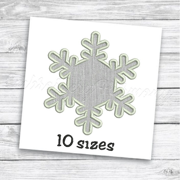 Snowflake Applique Embroidery Design, Applique Snowflake, Snowflake ...