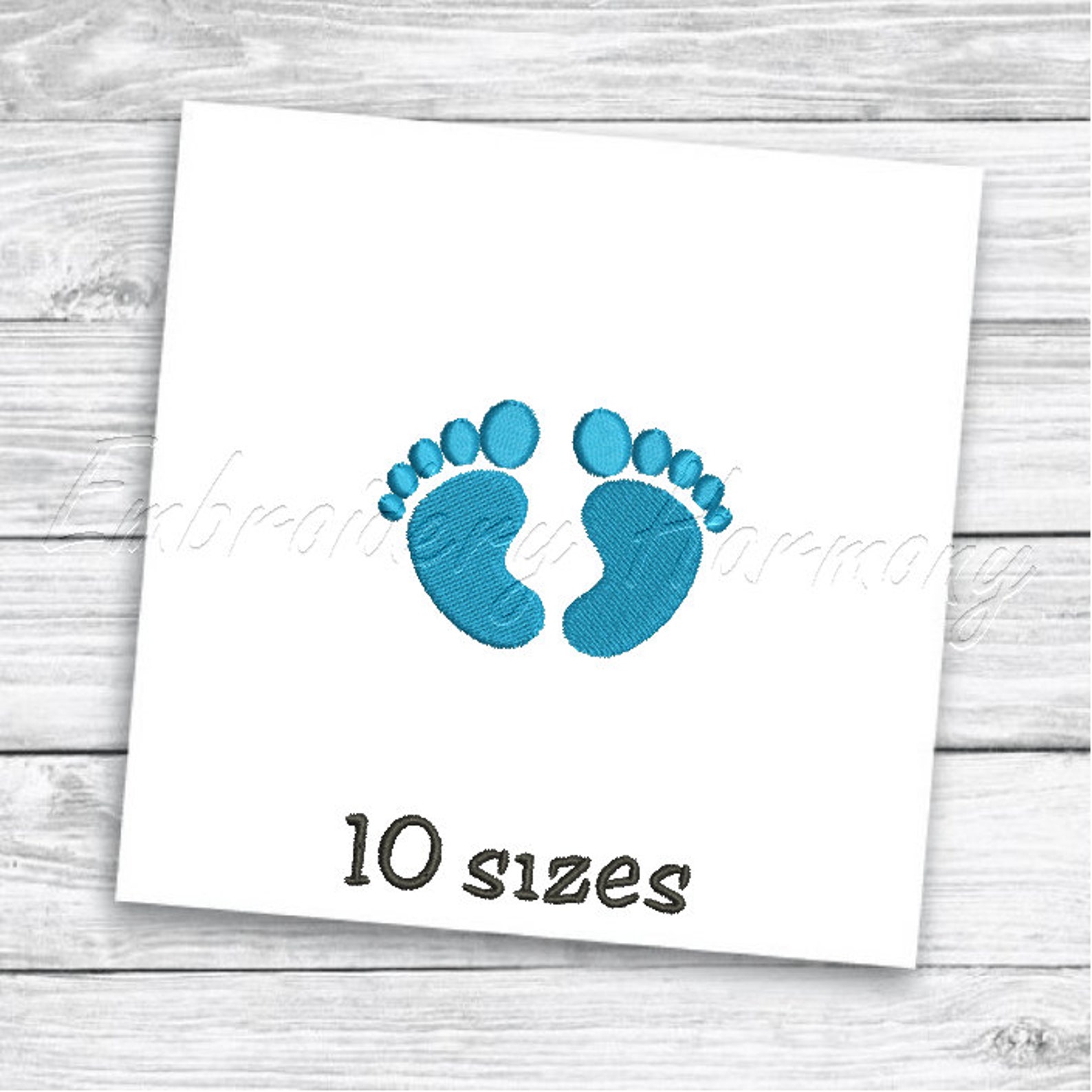 Baby Feet Embroidery Design - 10 SIZES Machine Embroidery File ...